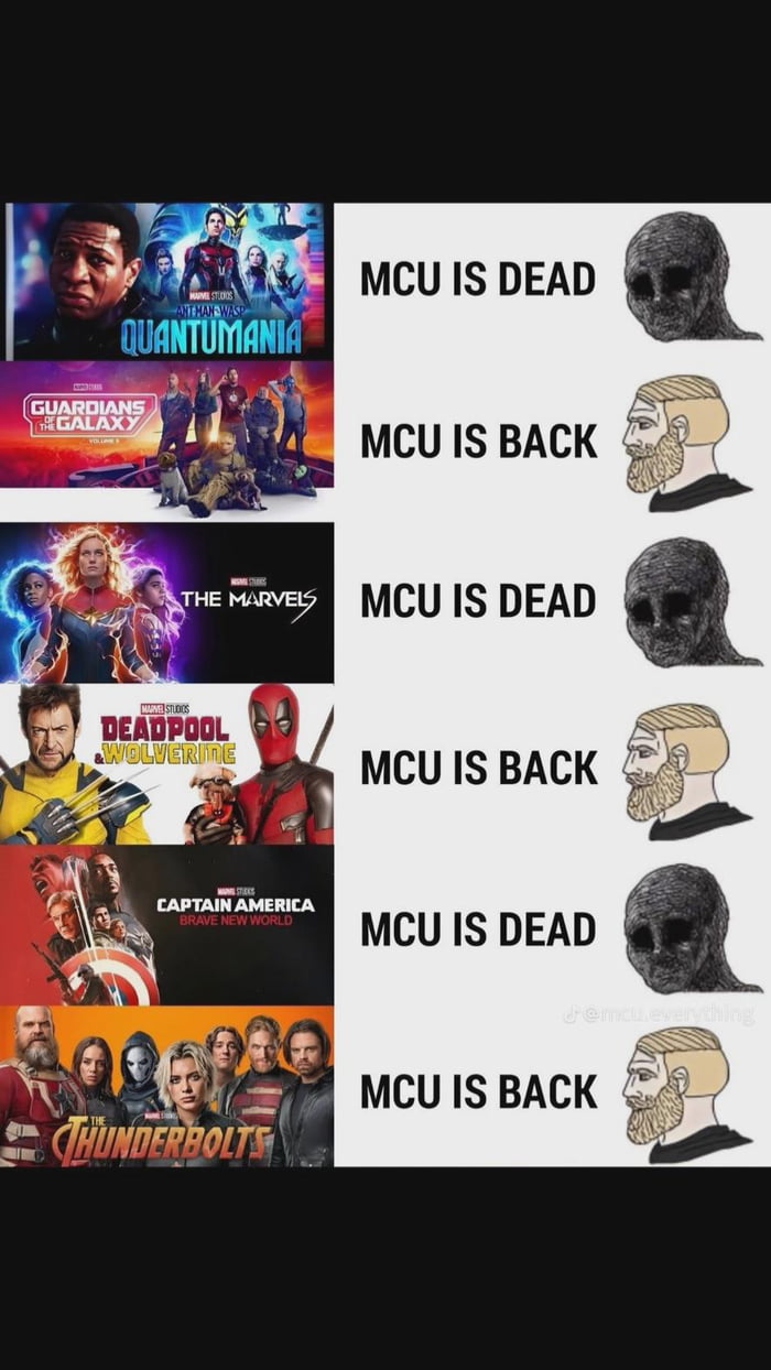 The MCU has a recent streak of their films now being Win or Lose - 9GAG