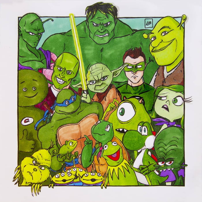 This Artist Classified Iconic Fictional Characters By Color - 9GAG