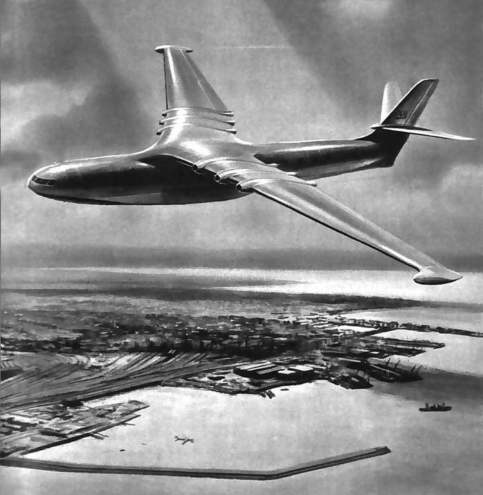 The saunders-roe concept for a jet powered flying boat called the ...