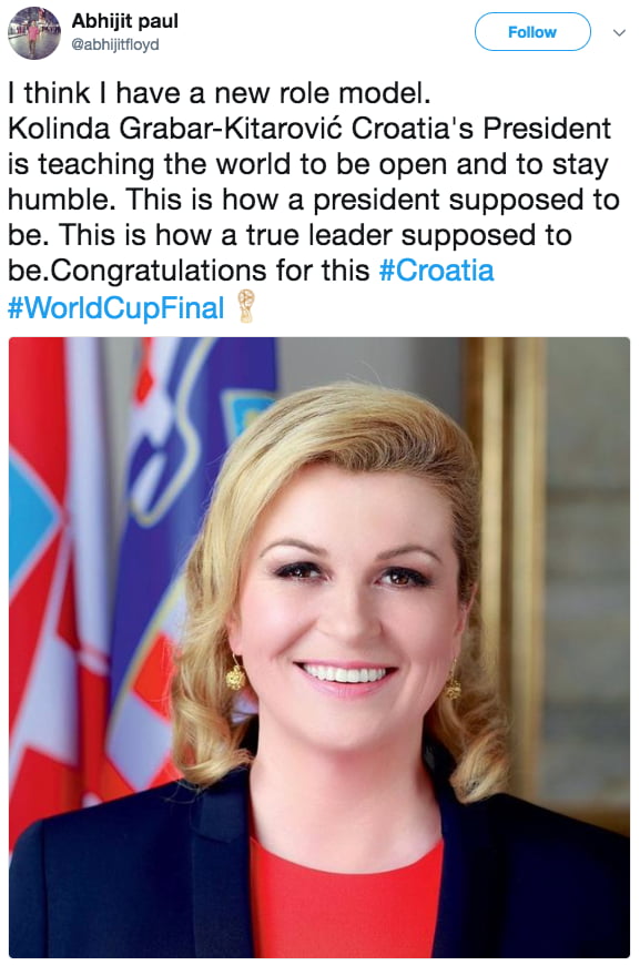 Croatian President Wins Everyone's Heart With Her Super Sporting ...