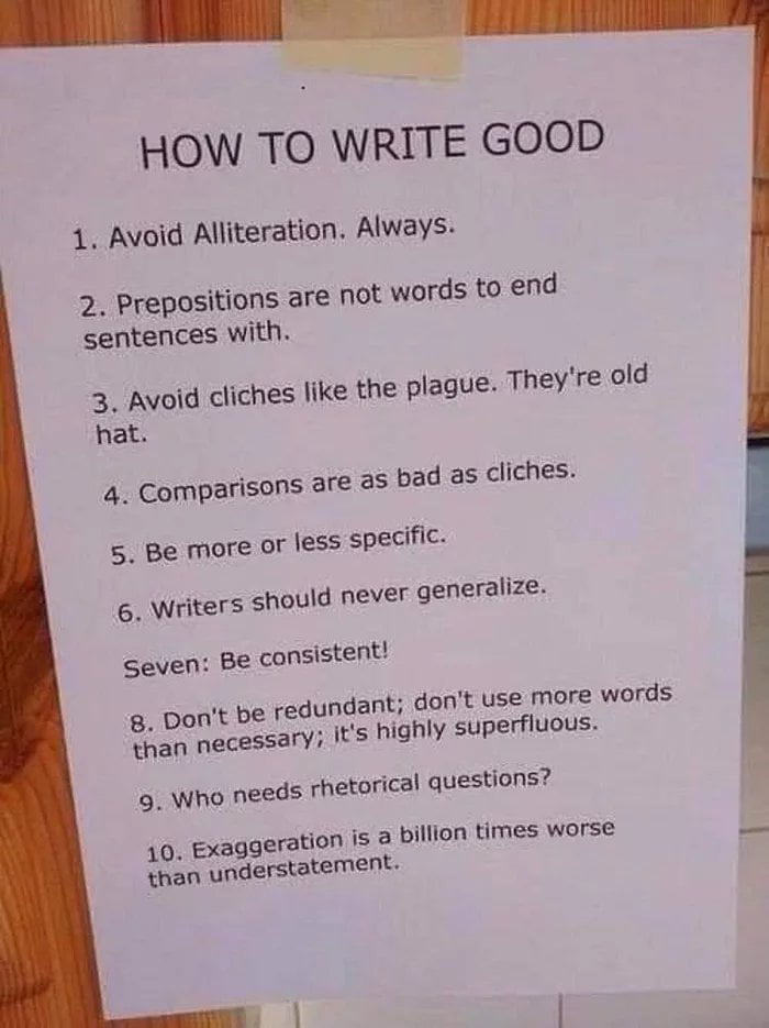 How to write good - 9GAG