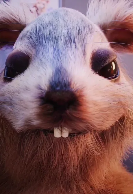 Smiling Squirrel With Teeth