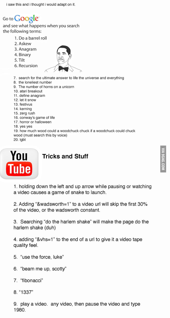 Over 20 Google and Youtube Easter Eggs - 9GAG