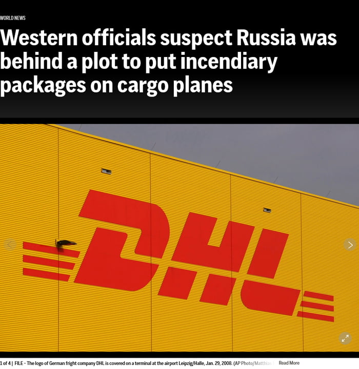 First Russia is plotting to set DHL planes on fire, and now one has ...