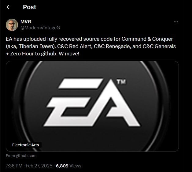 EA Games has released source codes for several Command & Conquer games - 9GAG