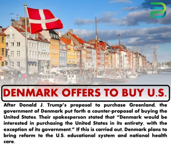 USA could be a new constituent state of Denmark, for the great benefit ...