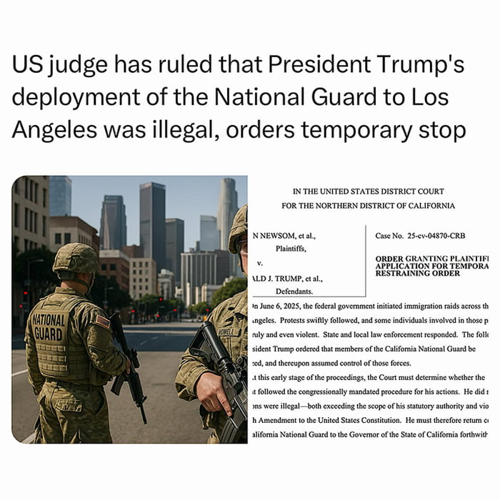 Court rules on National Guard deployment - 9GAG