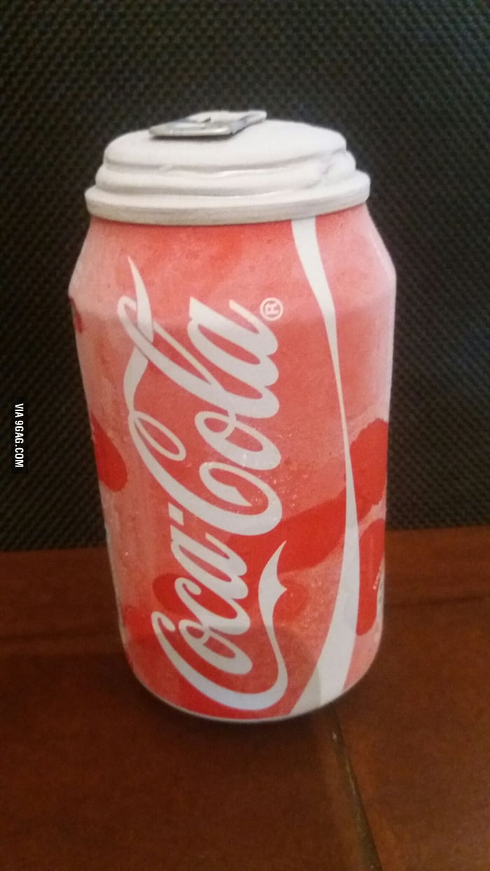 When you let your coca-cola inside the freeze for too long... - 9GAG