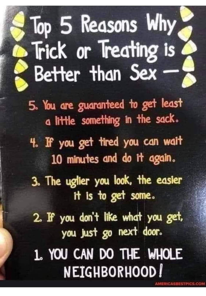 Trick Ir Treating Vs Sex 9gag
