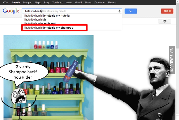 Hitler Steals my shampoo - 9GAG
