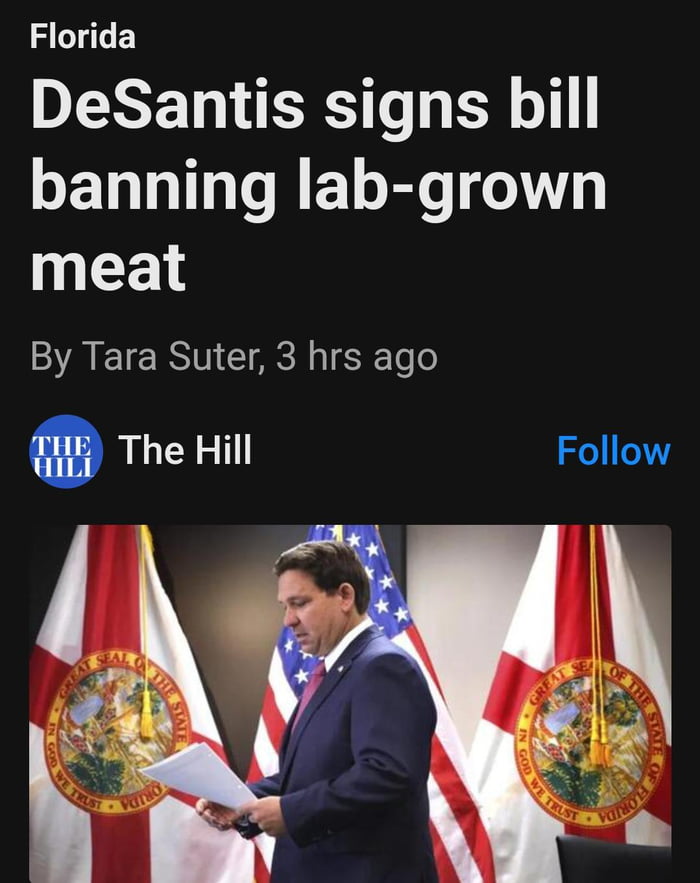 Banning lab grown meat - 9GAG