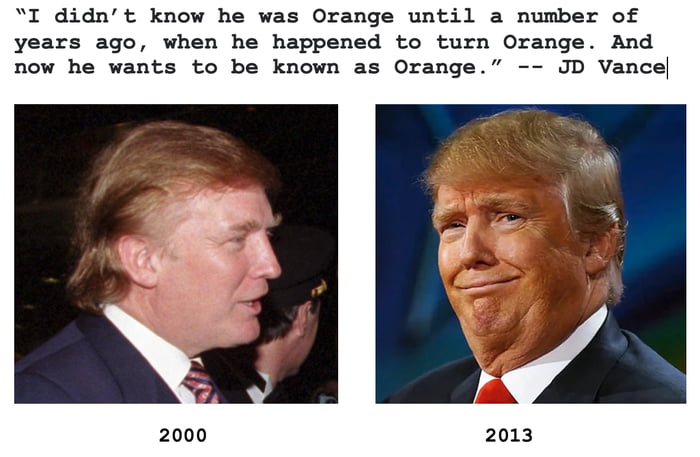Just asking questions here ... when did he turn orange? - 9GAG
