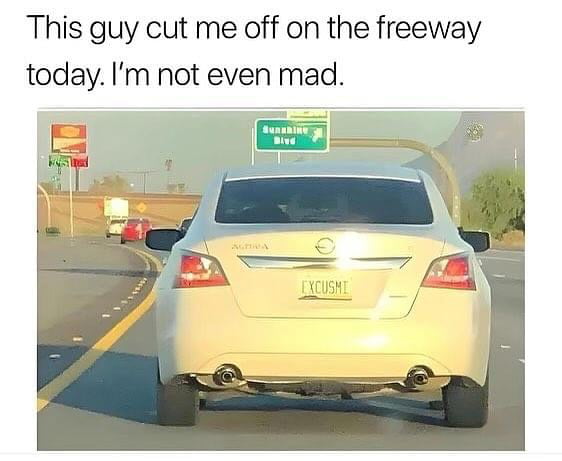 The license plate really ties the whole situation together. - 9GAG