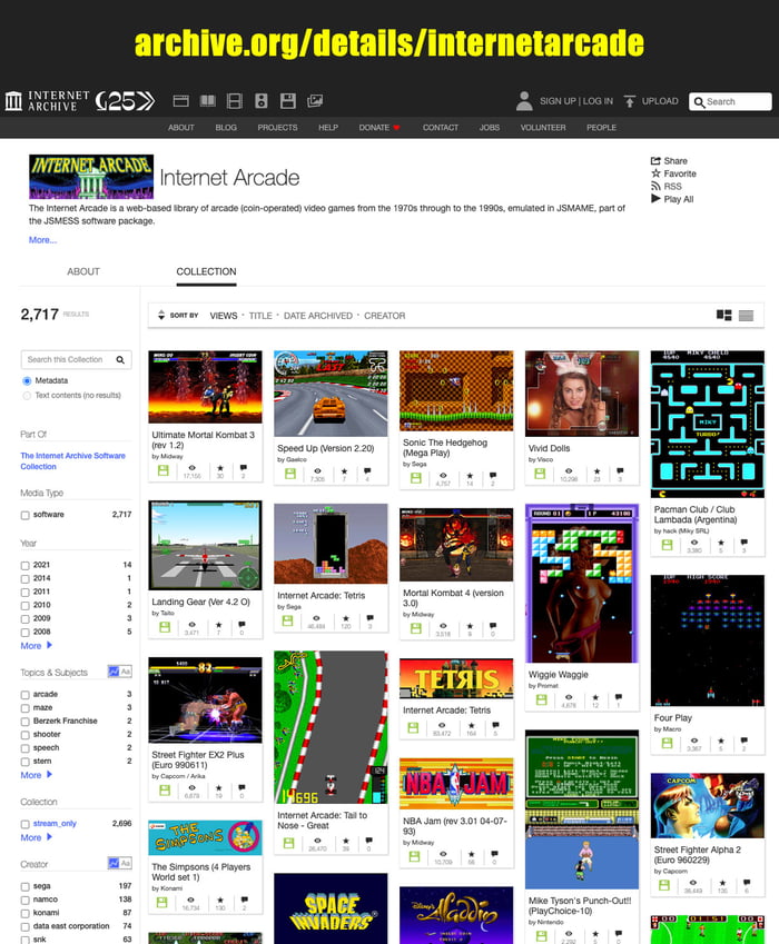 Play over 2500+ classic arcade games for free in your web browser - 9GAG