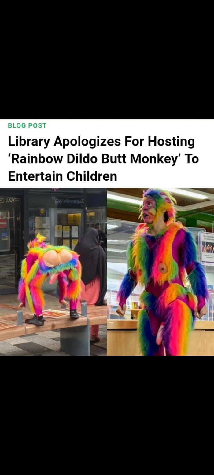 Rainbow dildo butt monkey - 9GAG