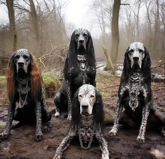 If dogs were a goth band - 9GAG