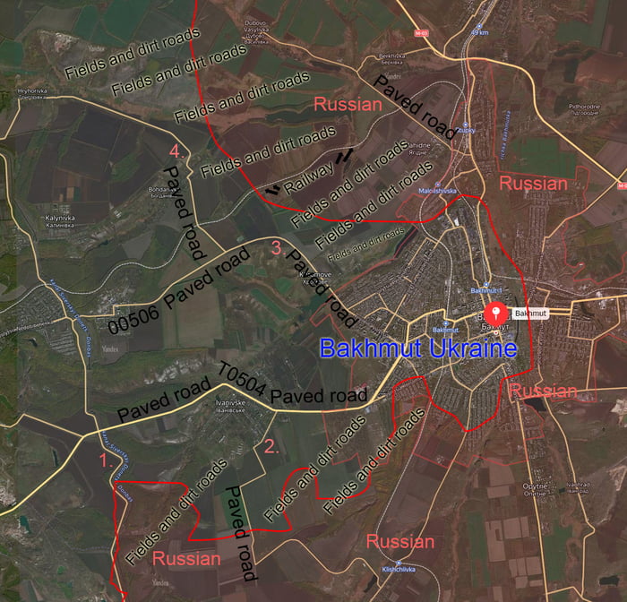 Eventual retreat routes for UA. The ground is not frozen, it is mud ...