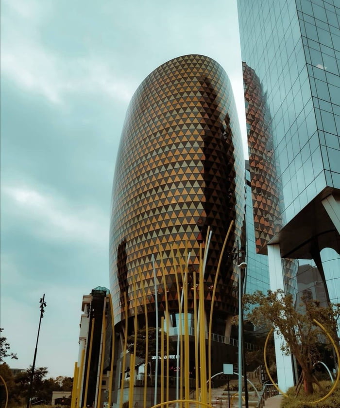 Street view of one of the most iconic buildings In Sandton, The Marc. I ...