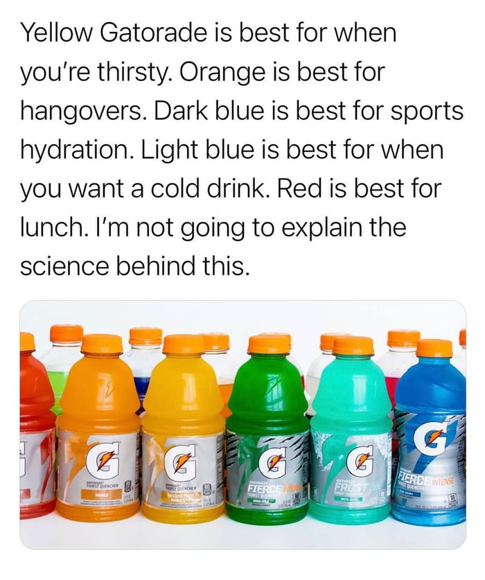 Drink according to the science...of colors - 9GAG
