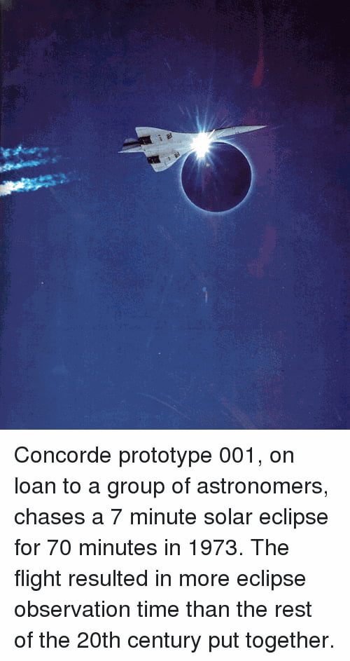 Concorde during solar eclipse - 9GAG