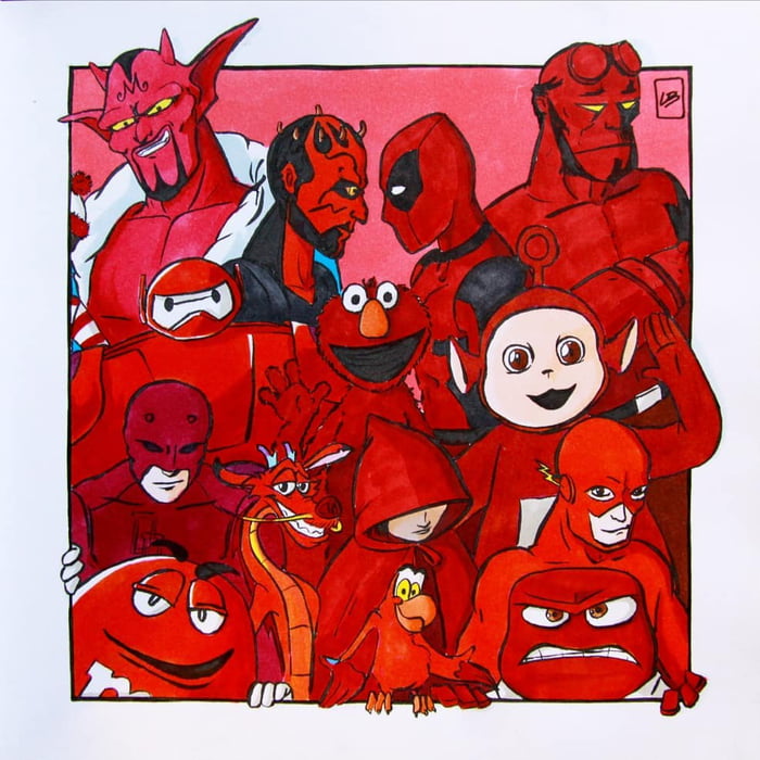 This Artist Classified Iconic Fictional Characters By Color - 9GAG