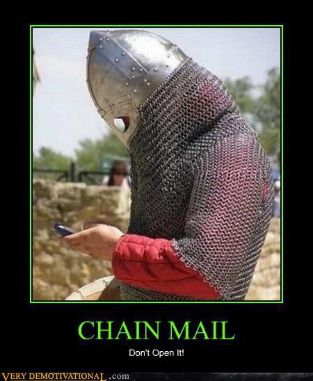 Chain mail is a hole-y armor. - 9GAG