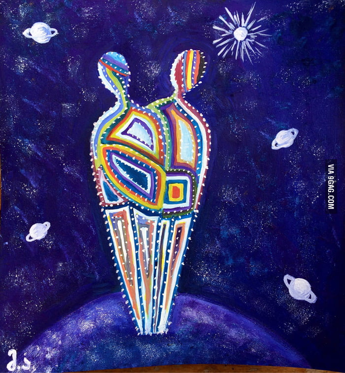 Two Bodies One soul. My painting - 9GAG