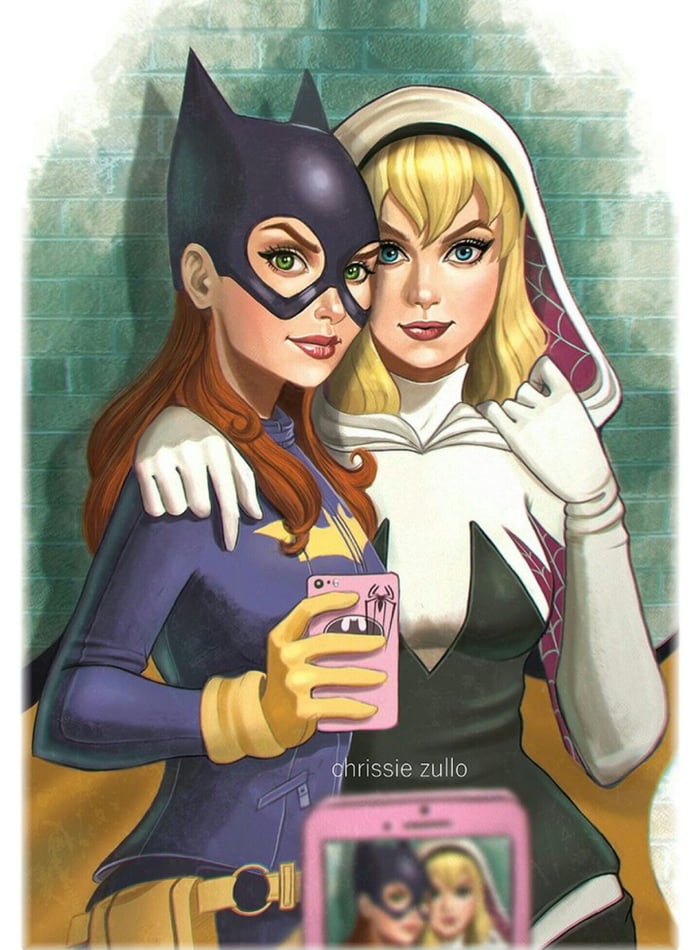 Batgirl & spider Gwen - 9GAG