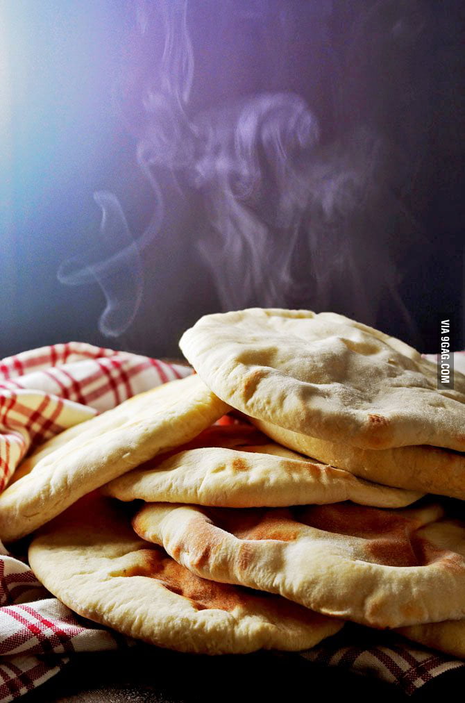 Homemade Pita Bread - 9GAG