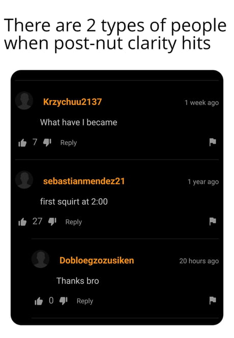 Best Funny post nut clarity Memes - 9GAG