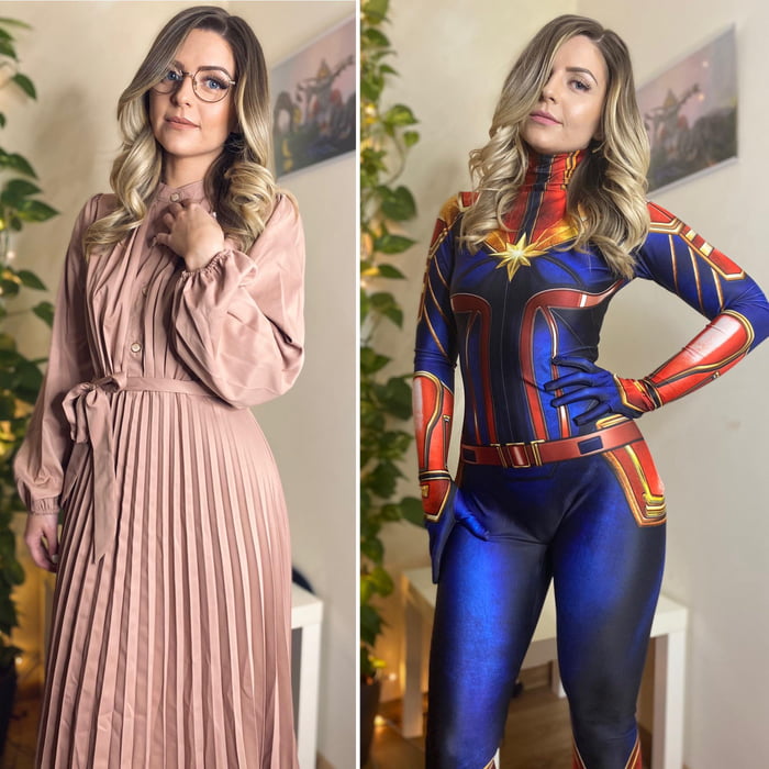 Lillieinlove as Capt. Marvel - 9GAG