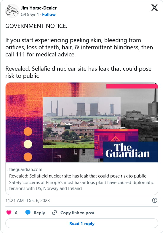 A reminder why majority of the world reject nuclear power plant. Thing ...