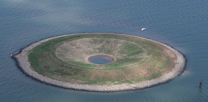 Outer Trial Bank, an artificial island in the Wash, East Anglia ...