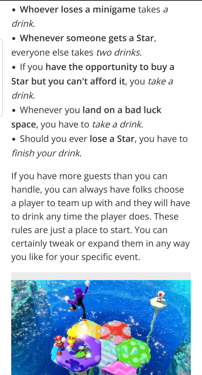 Mario Party Drinking Game Rules Link In Description 9GAG mario-party-drinking-game-rules-link-in-description-9gag