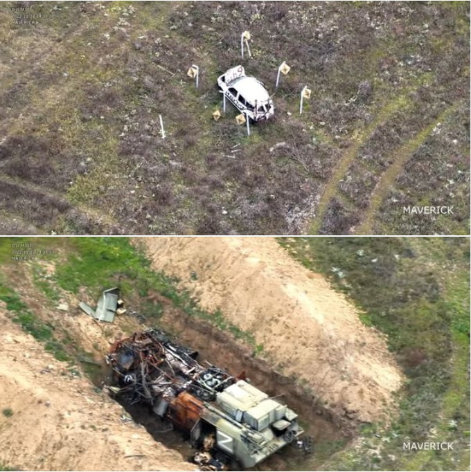 In Chernobaevka, Russians placed an old car on the airfield near the ...