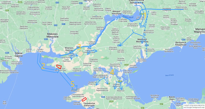 How it might play out. It makes more sense to flank and get behind ...