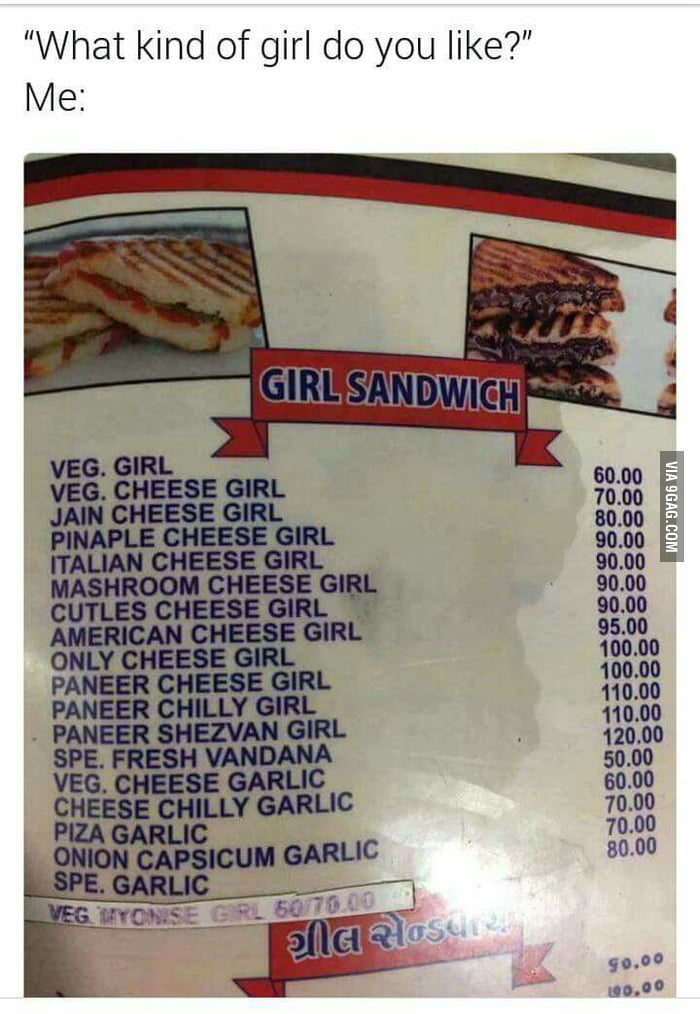 No captions for this slutty restaurants menu from india - 9GAG