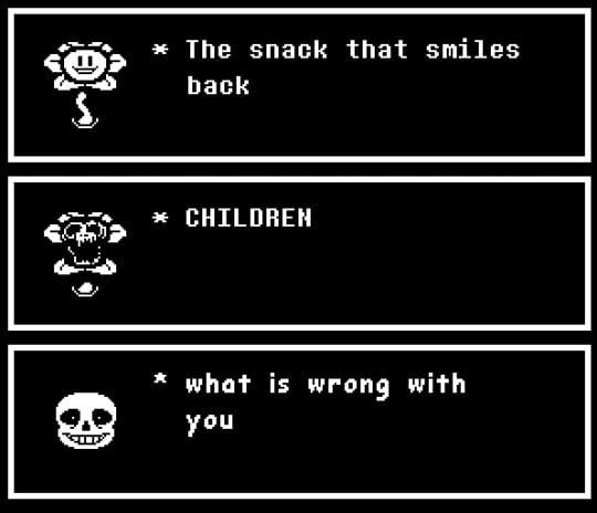 Smiley trashbag meets evil flower [Undertale] - 9GAG