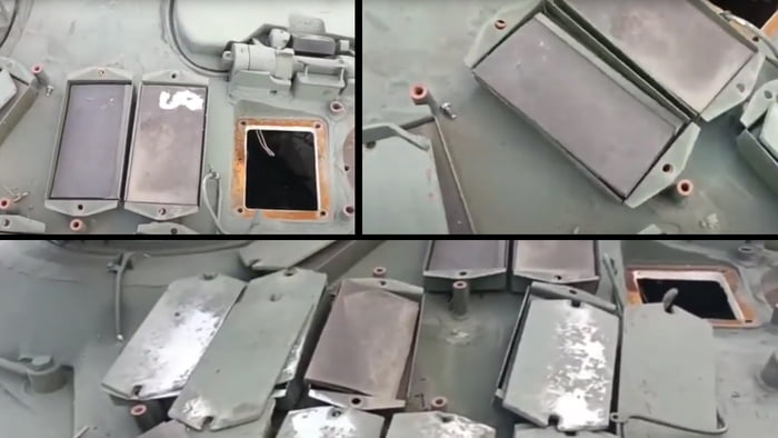 Smart Russian tank uses Rubber (ERA) Explosive Reactive Armor so ...