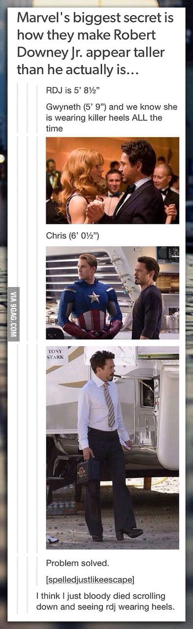 RDJ in heels! - 9GAG