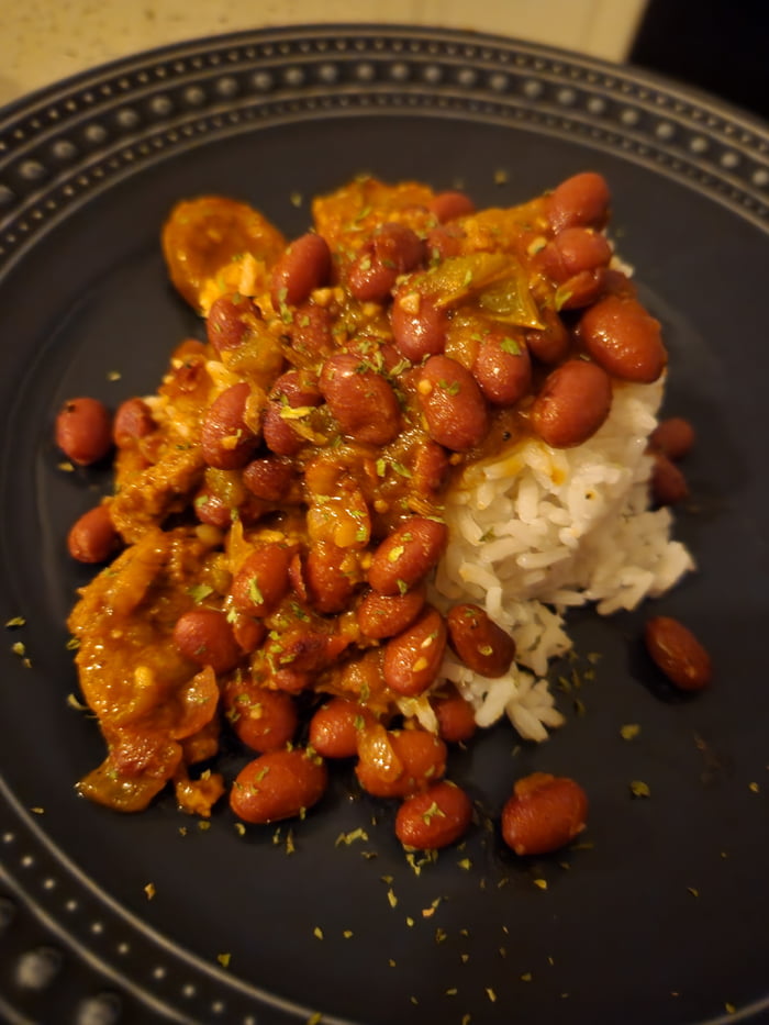 Wife made homemade red beans and rice last night - 9GAG