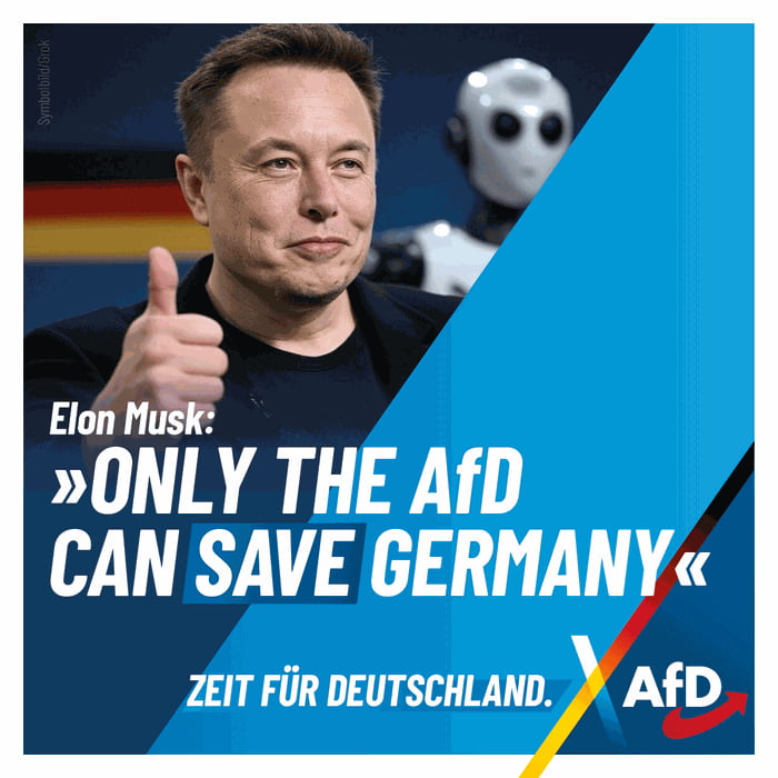 First Reform UK, now german AfD and polish Konfederacja. Elon really ...