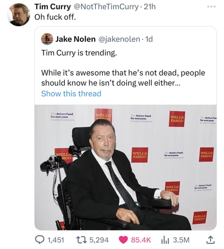 Best Funny tim curry Memes - 9GAG