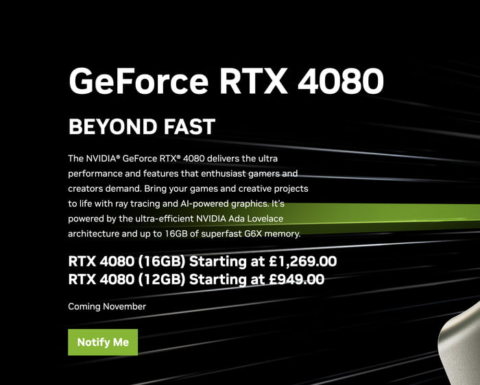 RTX 4000 Series just announced... UK has INTERESTING pricing... - 9GAG