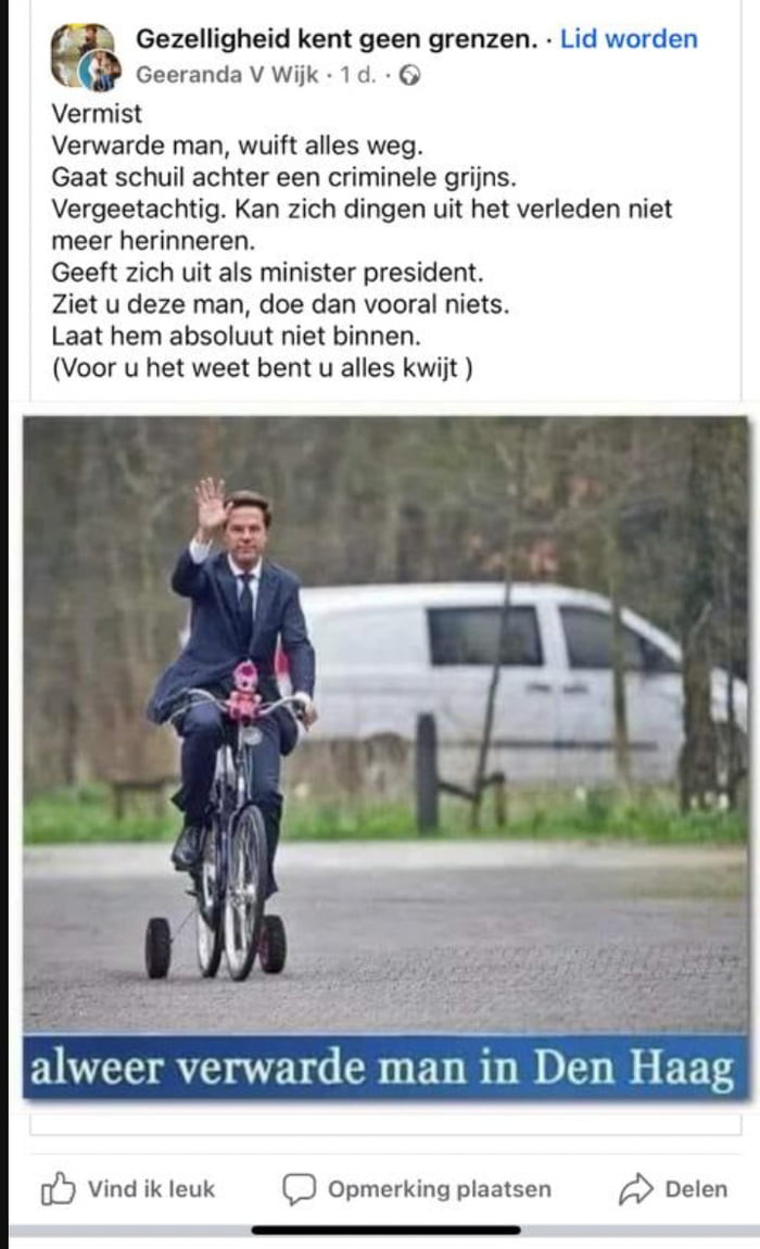 Verwarde man in Den Haag. - 9GAG