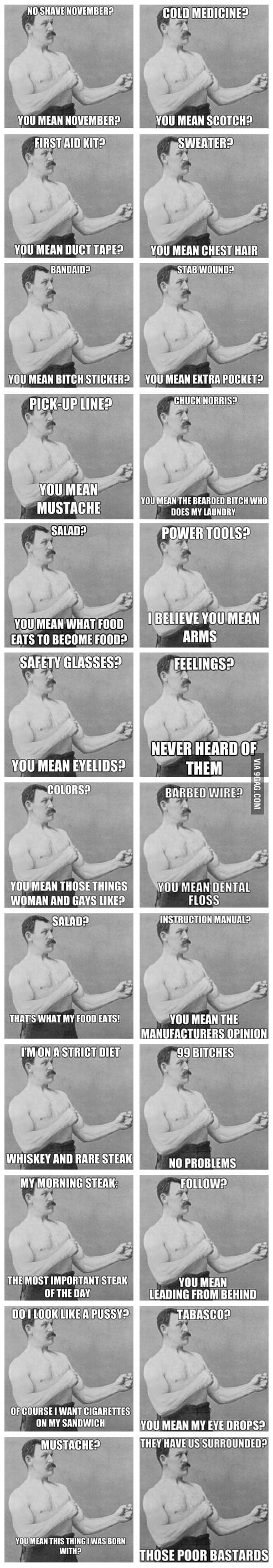 Overly manly man compilation - 9GAG