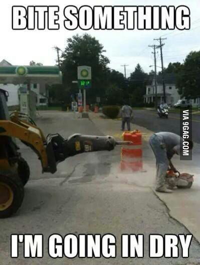 You better bite something, I'm going in dry. - 9GAG