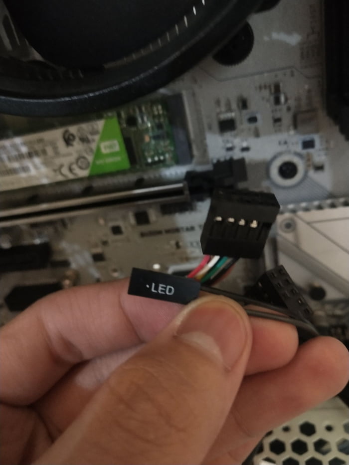 Where does this go? LED front panel. Motherboard: MSI B450M mortar ...