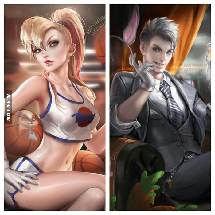Humanized Bugs bunny and Lola bunny - 9GAG