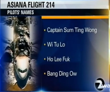Best Funny asiana airlines flight 214 Memes - 9GAG